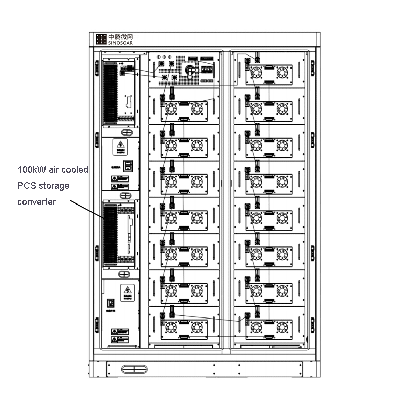 100kW/215kWh battery storage system main inveter commercial inverter ...